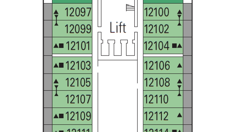 My Kind of Cruise | MSC Magnifica | MSC | Deck plans | Deck 12 ...