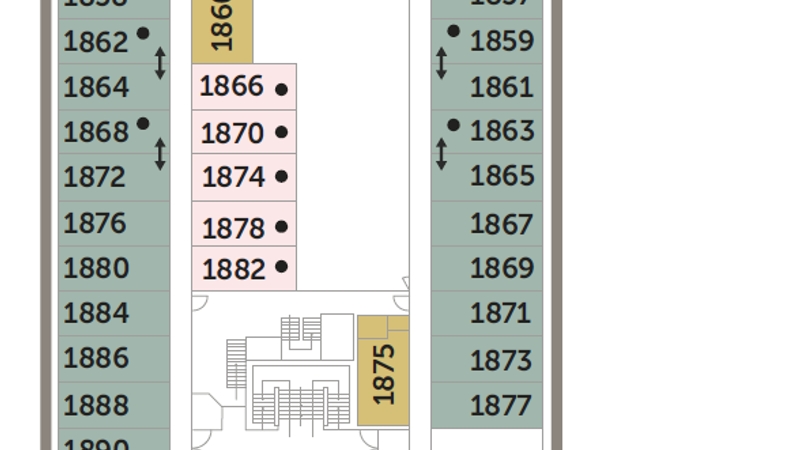 My Kind of Cruise | Borealis | Fred Olsen | Deck plans | Marina Deck 1