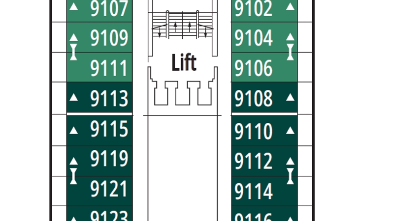 My Kind of Cruise | MSC Orchestra | MSC | Deck plans | Deck 9 - Viola