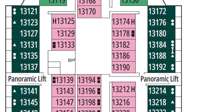 My Kind of Cruise | MSC Virtuosa | MSC | Deck plans | Deck 13 - Bizet