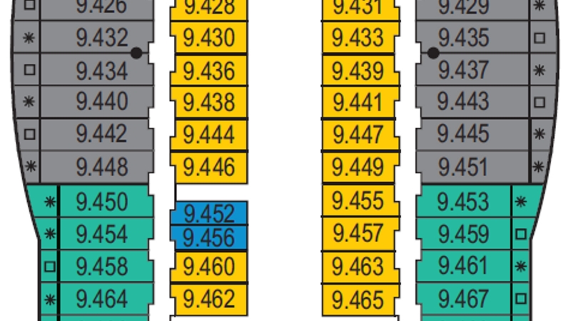 My Kind of Cruise | Arvia | P&O | Deck plans | Deck 9