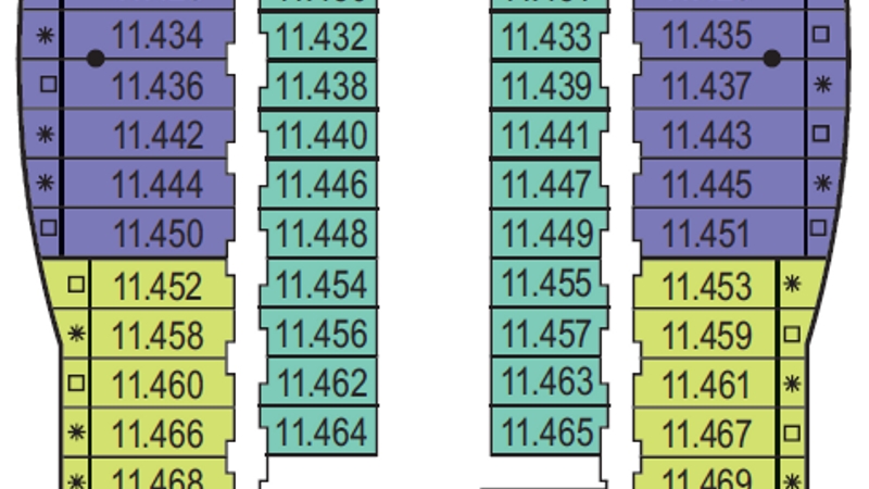 My Kind of Cruise | Arvia | P&O | Deck plans | Deck 11
