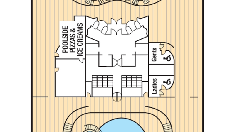 My Kind of Cruise | Azura | P&O | Deck plans | Deck 15 - Lido